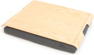 Bosign Bosign. Knietablett Laptray mit Sitzsack-Kissen f&uuml;r Laptop, Fr&uuml;hst&uuml;ck. Rutschfestes Tablett. Abnehmbarer und waschbarer Kissenbezug. Nat&uuml;rliches Esche