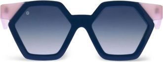 Kyme Sonnenbrille mit geometrischem Gestell - Blau