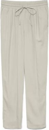 Vero Moda Pantalon en Lin décontracté pour Femme Pantalon Ample et Confortable - Pantalon à Enfiler élégant, Couleurs:Beige-2, Taille:XXL
