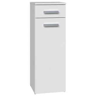 Hucoco Hucoco - jokke - Meuble salle de bain 1 porte + 1 tiroir - 30x30x85cm - Colonne basse rangement sdb