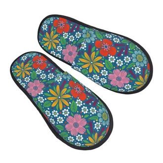 Generic Pantoufles De Voyage Fleurs Magnifiques Doux Pantoufles DH&ocirc;tel Peluche Chausson Hotel Pour Automne Spa Voyage L