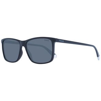 Polaroid Homme, Accessoires, Noir, Taille: ONE Size Lunettes de Soleil Homme Noires Rectangle Polaris&eacute;es Grises