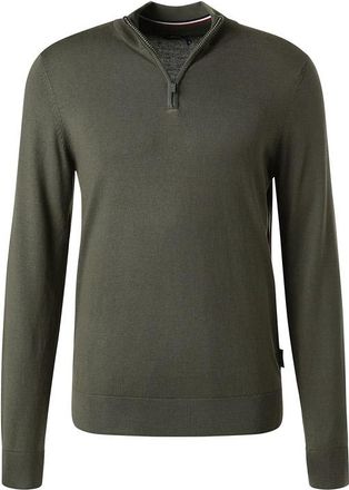 Daniel Hechter Herren Troyer grün unifarben