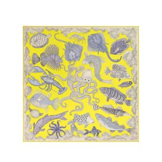 Inou&iuml; Editions unisex, Accessoires, Jaune, Taille: ONE Size Large Modal Silk Square