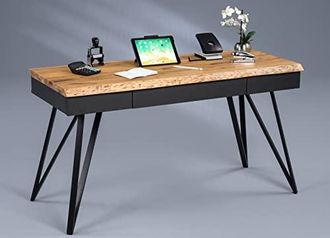 M2 Kollektion Schreibtisch Dubai in Wildeiche massiv, B/H/T = 140x76x56cm