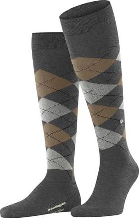 Burlington Edinburgh M Kh laine fantaisie 1 paire, Chaussettes longues Homme, Gris Dark Grey 3070, 40-46