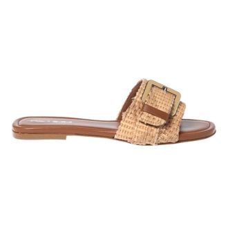 Baldinini Femme, Chaussures, Beige, Taille: 37 1/2 EU Raffia Mule