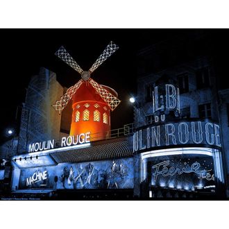 Wee Blue Coo LTD Photo Cityscape Paris Moulin Rouge 12 X 16 INCH Art Print Poster Picture Foto Stadt Kunstdruck Bild