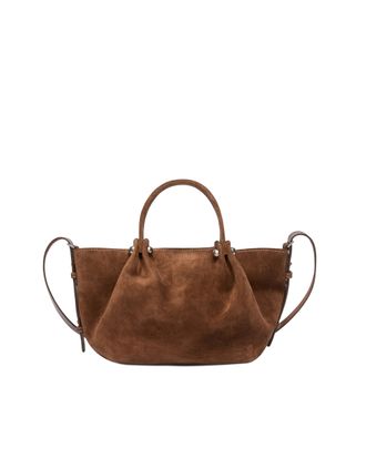 Max Mara Kario Calfskin Leather Shoulder Bag - Brown