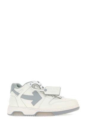Off-white Mens White Leather Out Of Office Sneakers White-Grey White/grey