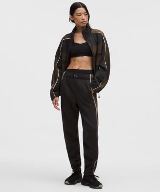 lululemon Womens Steady State Classic-Fit Jogger Stripe - Gr&ouml;&szlig;e 2XS in Black/Walnut Crunch/Light Ivory