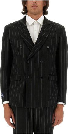 Family Fir$t Milano Family First, Homme, Vestes, Noir, Taille: M Blazer Double Breast Striped