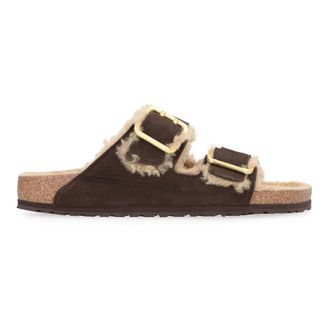 Birkenstock Lammfell-Pantoletten mit Fellfutter - - Shoes - Herren - Braun - 43 EU