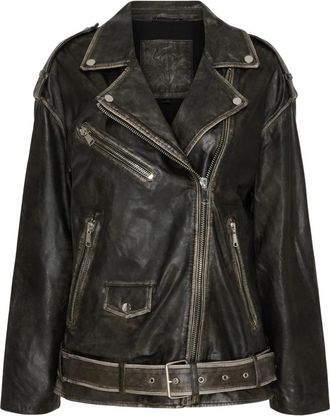 Notyz Oversized Biker Jacket - - Jackets - Damen - Schwarzk - 2XL