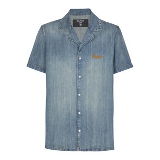 Balmain Denim Pyjama Shirt - - Shirts - Herren - Blau - S
