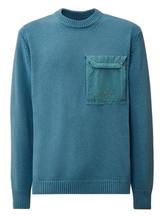 C.P. Company Pullover mit Logo-Stickerei - Blau