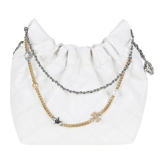 Tory Burch Femme, Sacs, Blanc, Taille: ONE Size Fleming Mini Hobo Bag