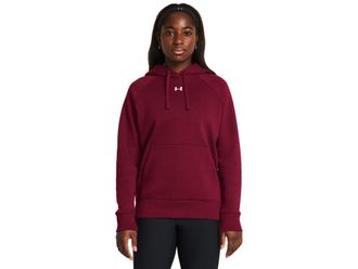 Under Armour Damen Rival Fleece Hoodie, (625) Cardinal/White, XS