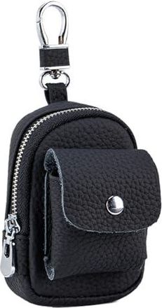 Generic Mini sac &agrave; dos - Pochette compacte en cuir synth&eacute;tique anti-perte | Mini sac &agrave; dos pour femme | Petit sac &agrave; breloques pour cartes, &eacute;couteurs, esp&egrave;ces,