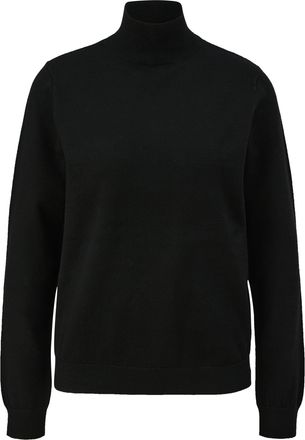 QS by s.Oliver Damen 2172028 Pullover mit Stehkragen, Grey/Black, S