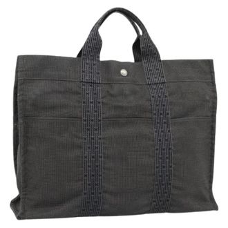 Herm&egrave;s Pre-owned Vintage Canvas Tote Bag - - Pre-owned - Damen - Grau - ONE SIZE