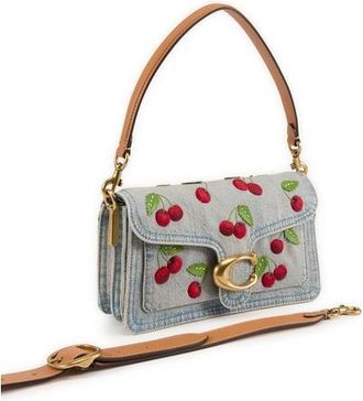 Coach Sac &agrave; main brod&eacute; Tabby 26 en coton et cuir