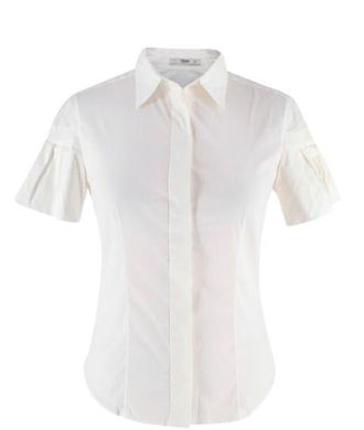 Prada Cream Short Sleeve Blouse Size XXS