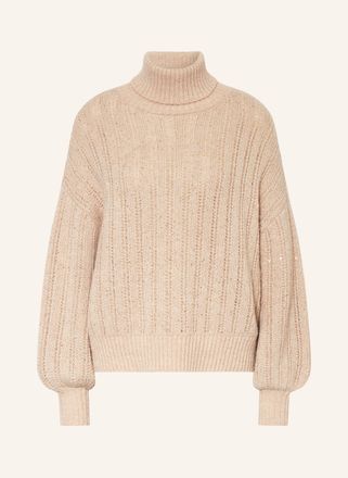 Marc Aurel Marc Aurel Rollkragenpullover Mit Pailletten beige