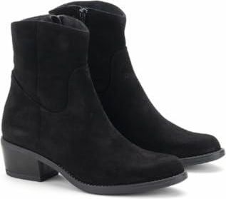 Lince Lince Bottines Campero Commodo | Semelle en caoutchouc | Semelle int&eacute;rieure en gel amovible | I33101 | Fabriqu&eacute;es en Espagne, SUEDE BLACK, 36 EU
