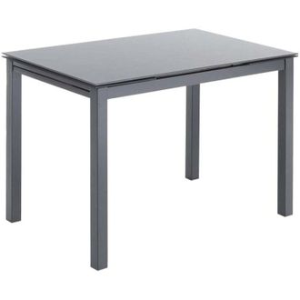 Oresteluchetta K&uuml;chentisch mit ausziehbarer Glasplatte 110-170x76cm Cleve - Grau