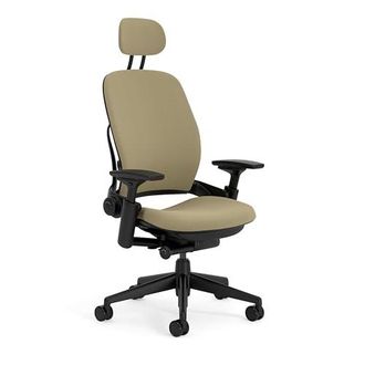 Steelcase Leap Ergonomischer B&uuml;rostuhl mit LiveBack Lumbalst&uuml;tze, Flexibler R&uuml;ckenlehne, anpassbarer Kopfst&uuml;tze Sand