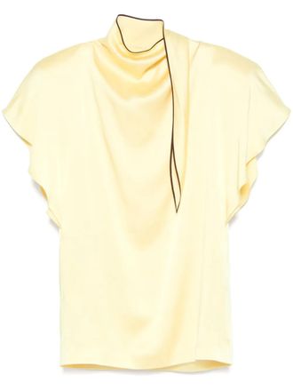 Stella McCartney robe courte à détail noué - Jaune