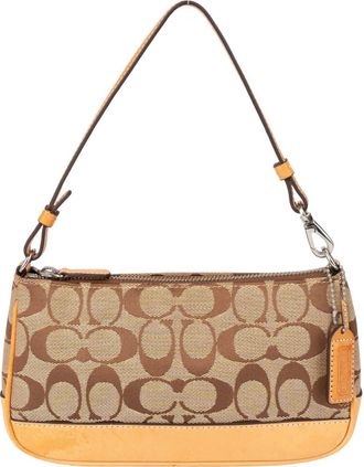 Coach Crossbody Bags - Coach Classic Signature Monogram Mini Handbag - Gr. unisize - in Braun - f&uuml;r Damen