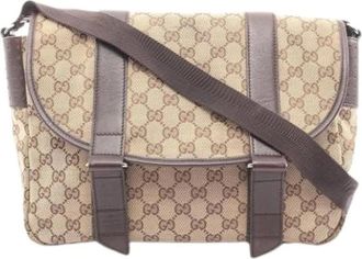 Gucci unisex, Pre-owned, Beige, Taille: ONE Size Sac bandouli&egrave;re vintage en toile Pre-owned
