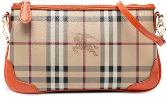 Burberry Hobo Bags - Haymarket Check Coated Canvas Peyton Crossbody - Gr. unisize - in Braun - für Damen