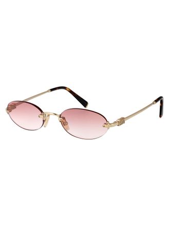 Miu Miu Womens Sunglasses Pale Gold Metal