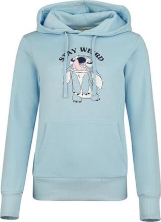 Lilo & Stitch Lilo & Stitch Stay Weird Femme Sweat-Shirt &agrave; Capuche Bleu Clair S