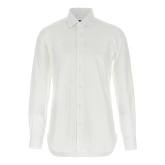 Barba Honeycomb Baumwollhemd - - Shirts - Herren - Wei&szlig; - 4XL
