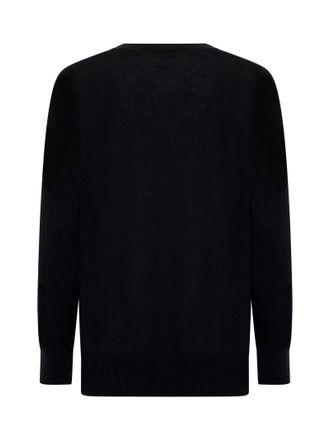 Blanca Vita Womens Sweater Long Sleeves Black Wool