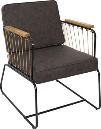 The Home Deco Factory Fauteuil Benson Marron