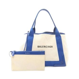 Balenciaga Pre-owned Navy Cabas S Tote Bag - Femme - Pre-owned - Beige - Taille: ONE Size