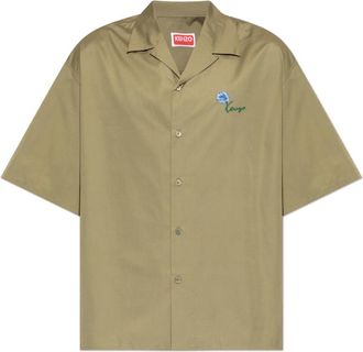 Kenzo Homme, Chemises, Vert, Taille: L Chemise &agrave; manches courtes