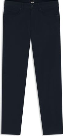 BOSS Herren P-Delaware5 Delaware Slim-Fit Hose aus geb&uuml;rstetem Satin Dunkelblau 36/32