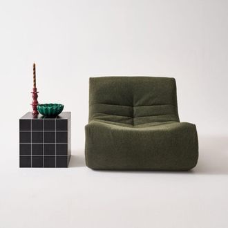 Sweeek Table basse. table dappoint cubique imitation carreaux de ciment noir 40x40cm - Kubeeek