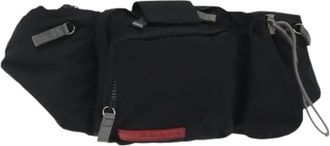 Prada unisex, Pre-owned, Noir, Taille: ONE Size Sac Banane en Nylon Pre-owned