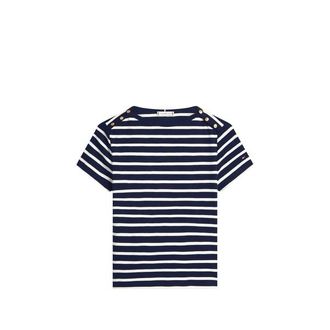 Tommy Hilfiger T-shirt &agrave; boutons ray&eacute; en coton