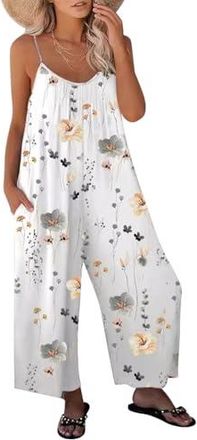 Onsoyours Salopette Femme Sarouel Femme Salopette Femme Grande Taille Salopette Noire Jeans Femme Hiver Pantalon De Jumpsuit 01 Blanc M