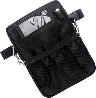 Hemoton Krankenschwester Gürteltasche Schwarz mit Verstellbarem Leichte Medizinische Werkzeugtasche mit Mehreren Fächern Organizer Bauchtasche für Pflegekräft