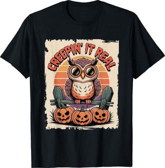 Shinkai Creepin It Echt lustige Halloween-Eule T-Shirt