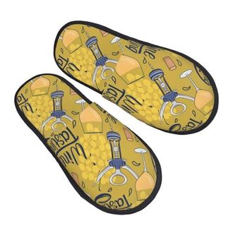 Generic Vin Blanc Sans Couture Unisexe Pantoufles Chaud Chaussures De Maison Peluche Slippers Pour Ext&eacute;rieur Maison Automne L